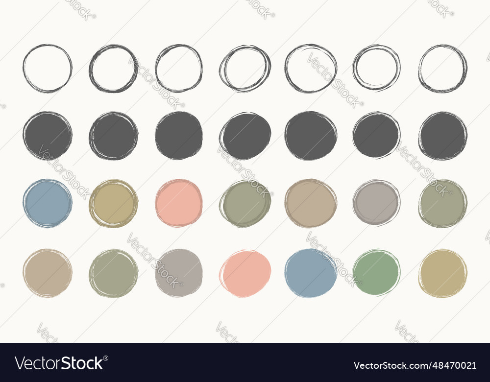 Hand drawn circles Royalty Free Vector Image - VectorStock