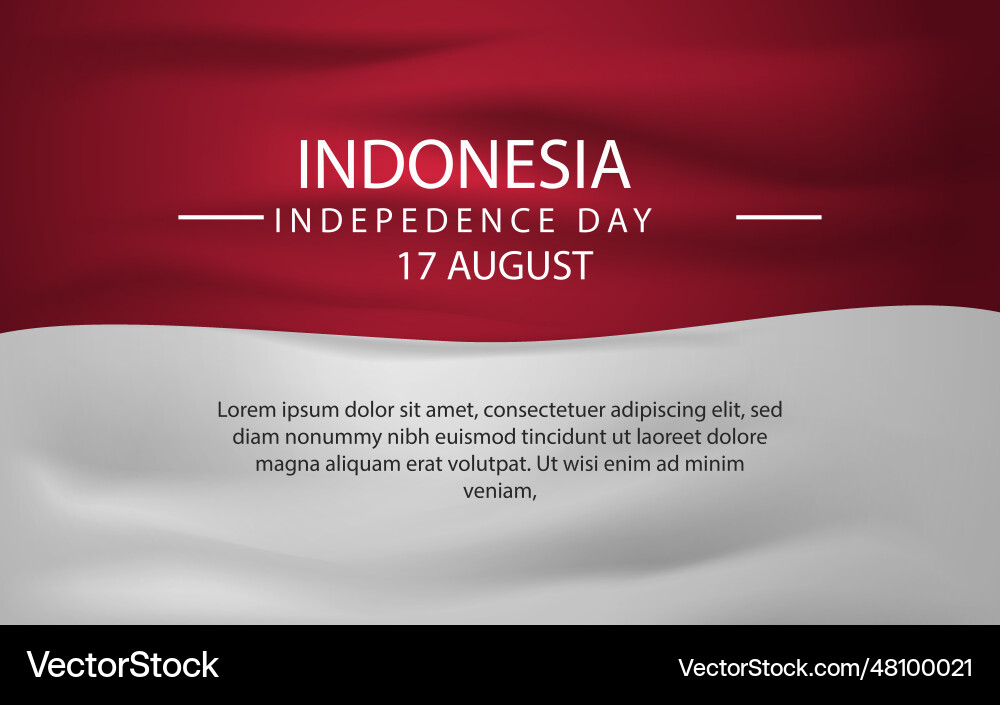Indonesias independence day with the indonesian Vector Image