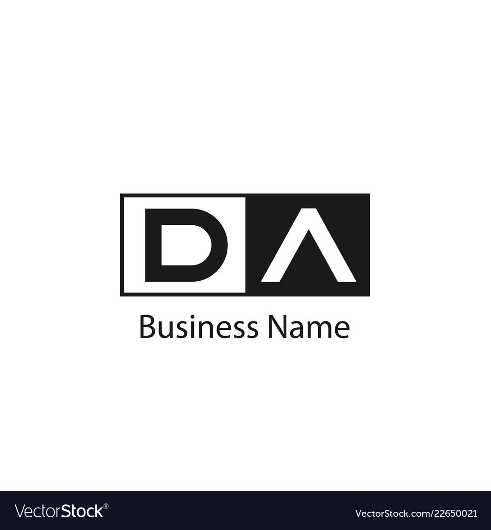 Initial letter da logo template design Royalty Free Vector