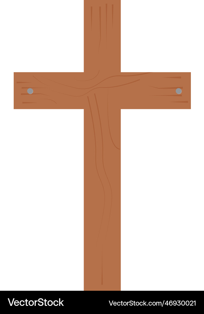 Isolated catholic church cross symbol Royalty Free Vector