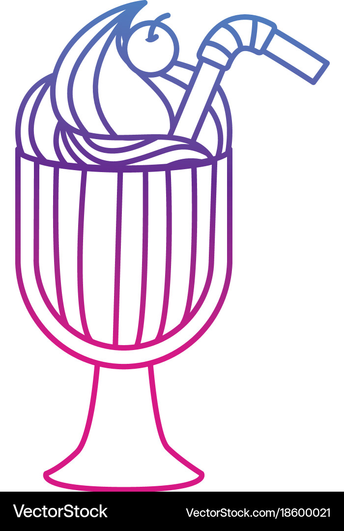 Isolated milkshake design Royalty Free Vector Image