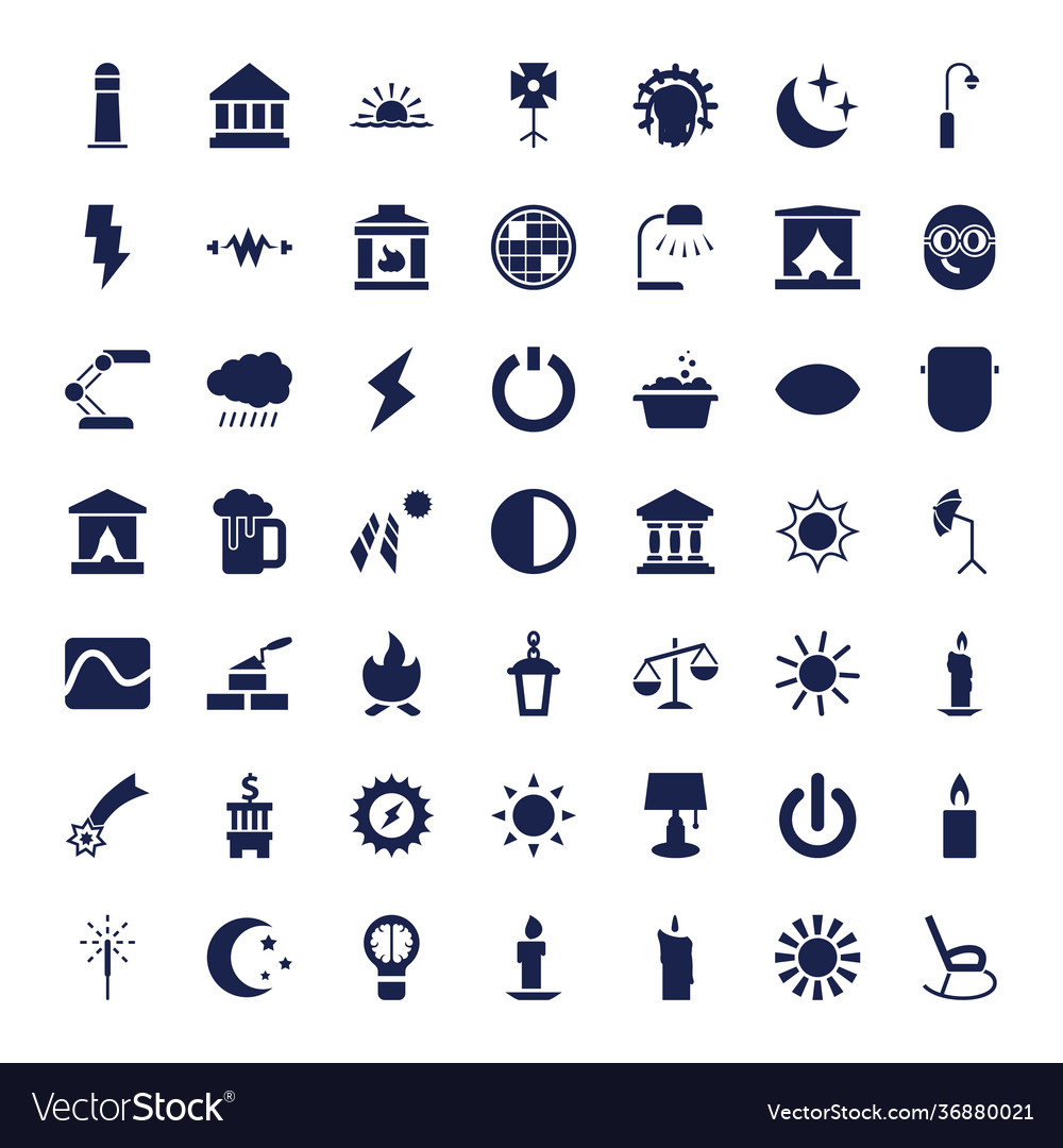Light icons Royalty Free Vector Image - VectorStock
