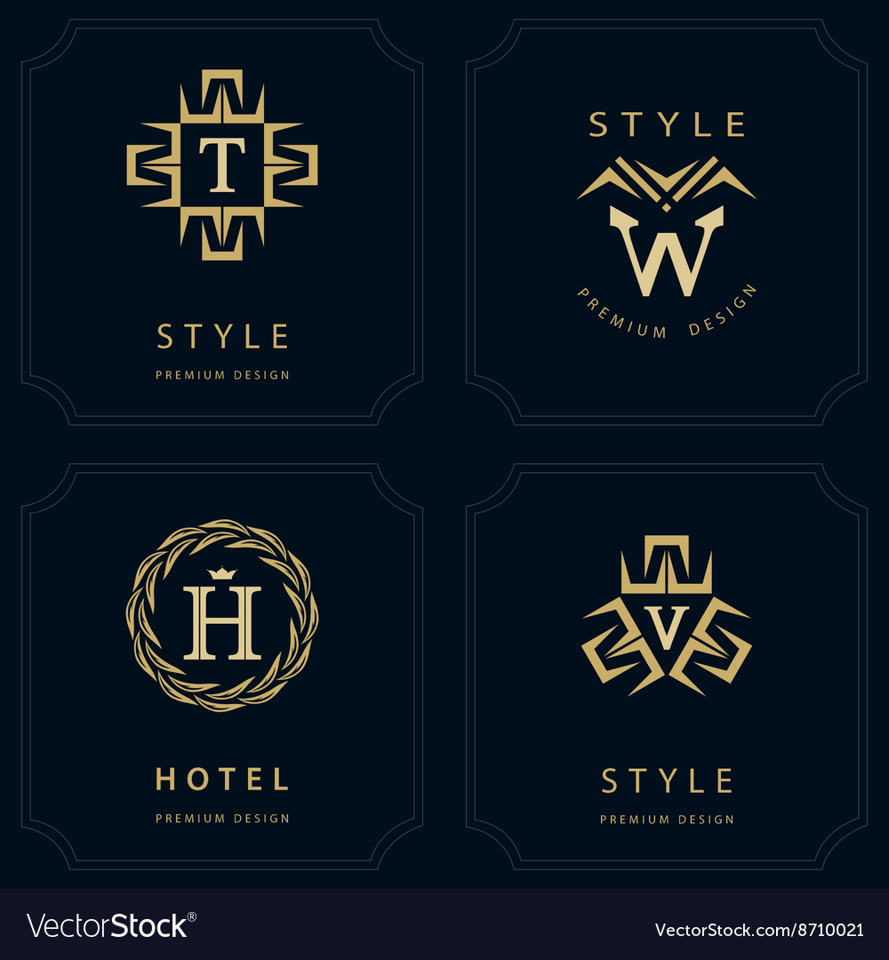 Monogram design elements graceful template Vector Image