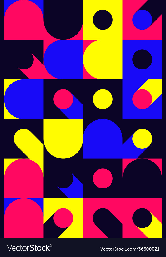 Neo modernism artwork pattern design Royalty Free Vector