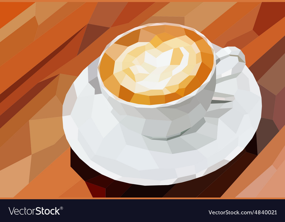 Poly cup coffee Royalty Free Vector Image - VectorStock