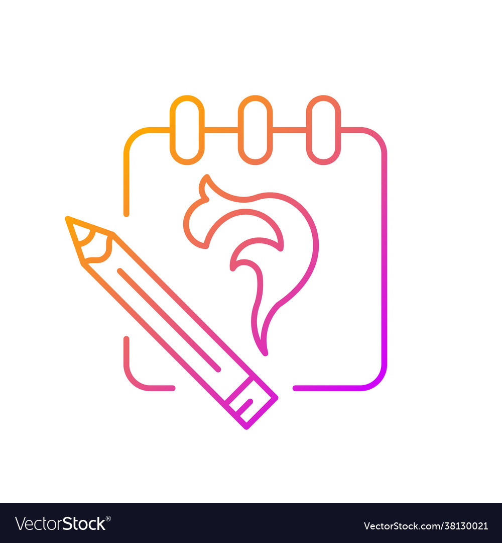 Sketch gradient linear icon Royalty Free Vector Image