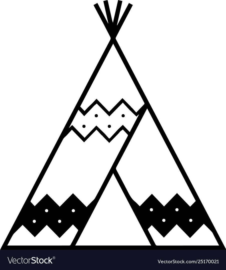 Tipi teepee eps Royalty Free Vector Image - VectorStock