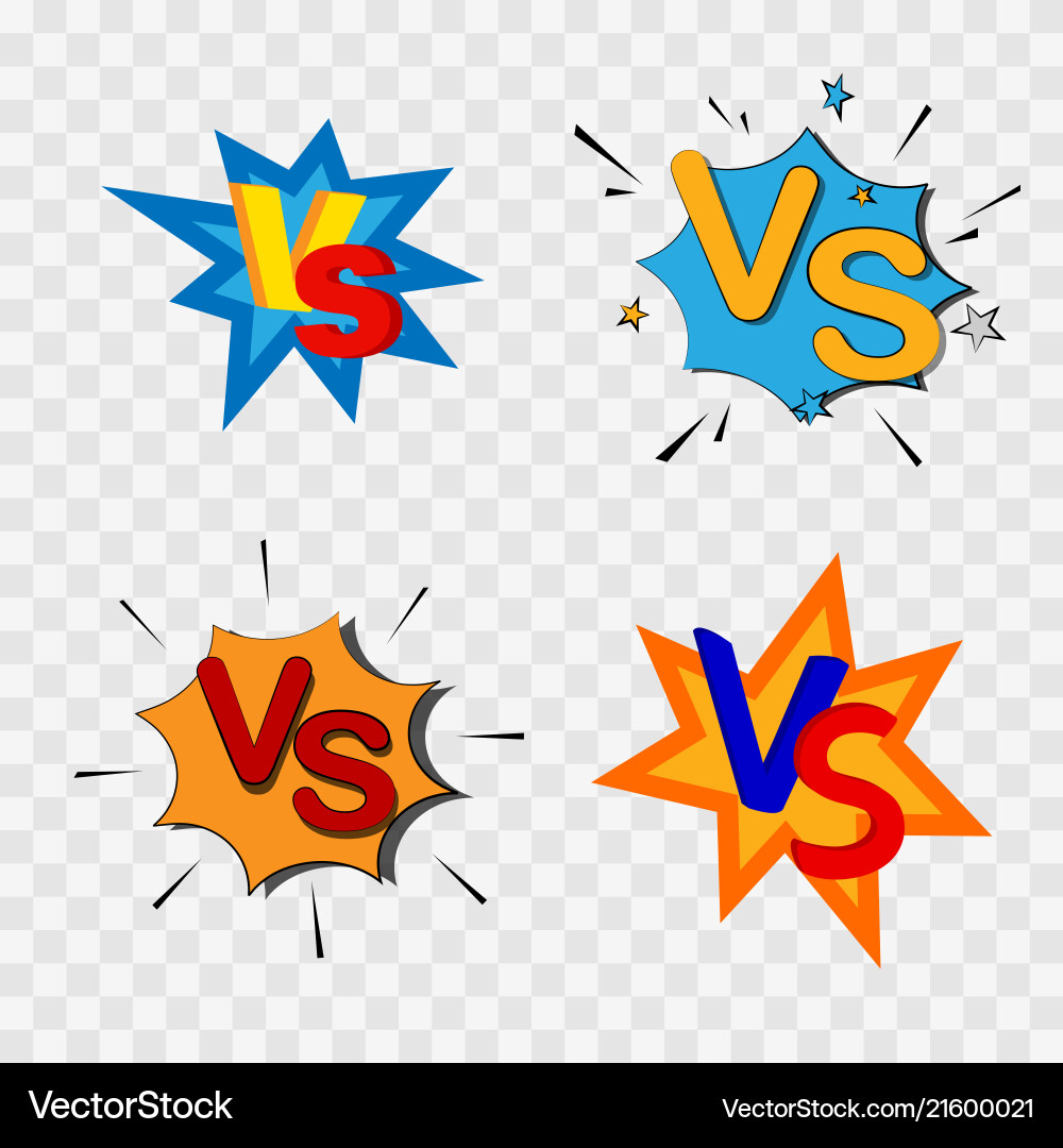 Versus or vs confrontation Royalty Free Vector Image
