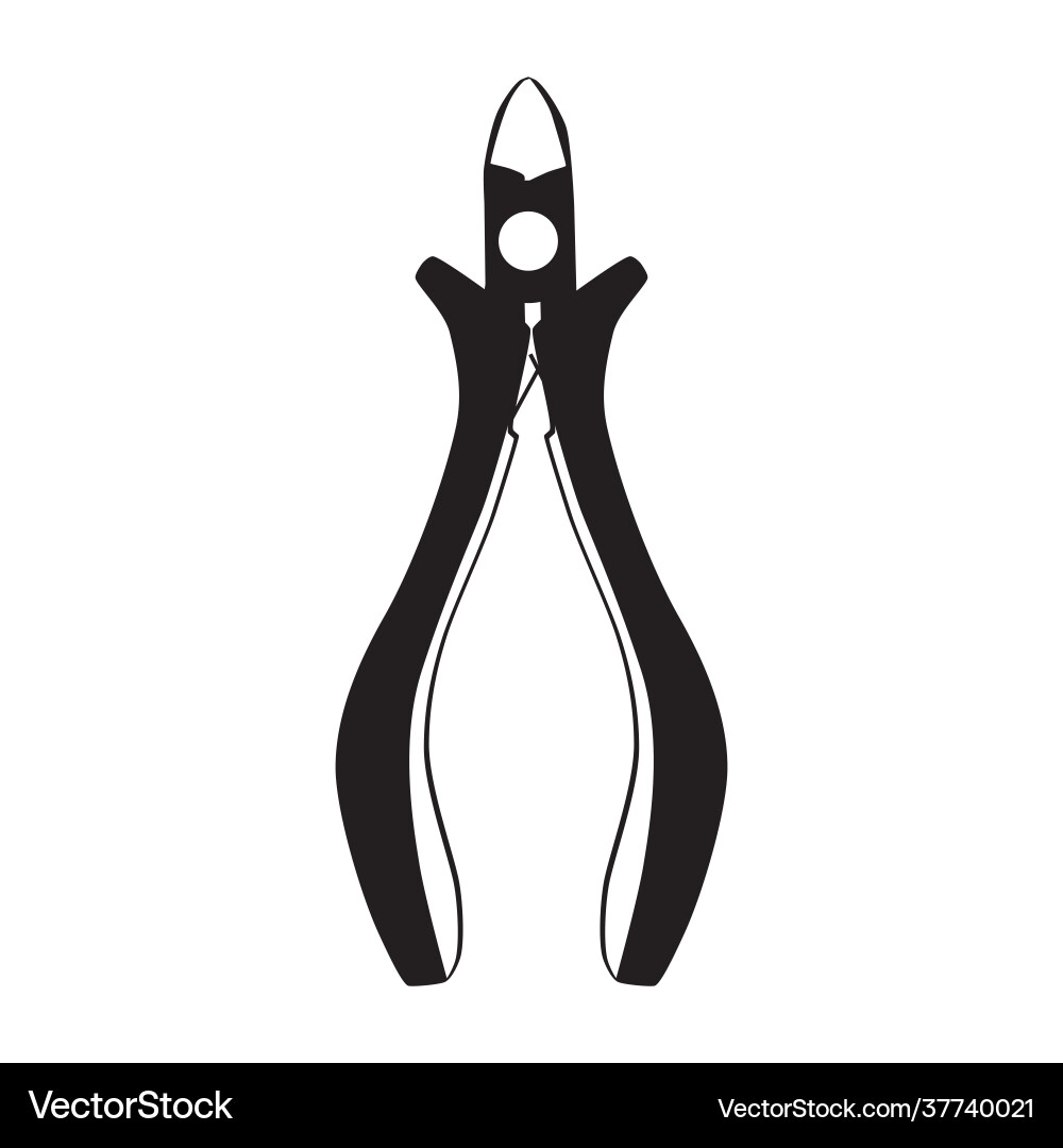 Wire or cable cutters metal nippers electrician Vector Image