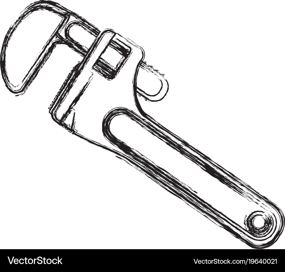 Wrench tool isolated Royalty Free Vector Image