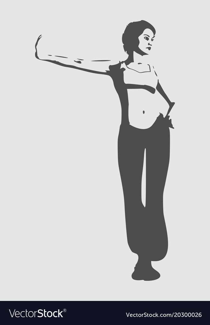 A young woman show stop gesture Royalty Free Vector Image A young woman show stop gesture Royalty Free Vector Image