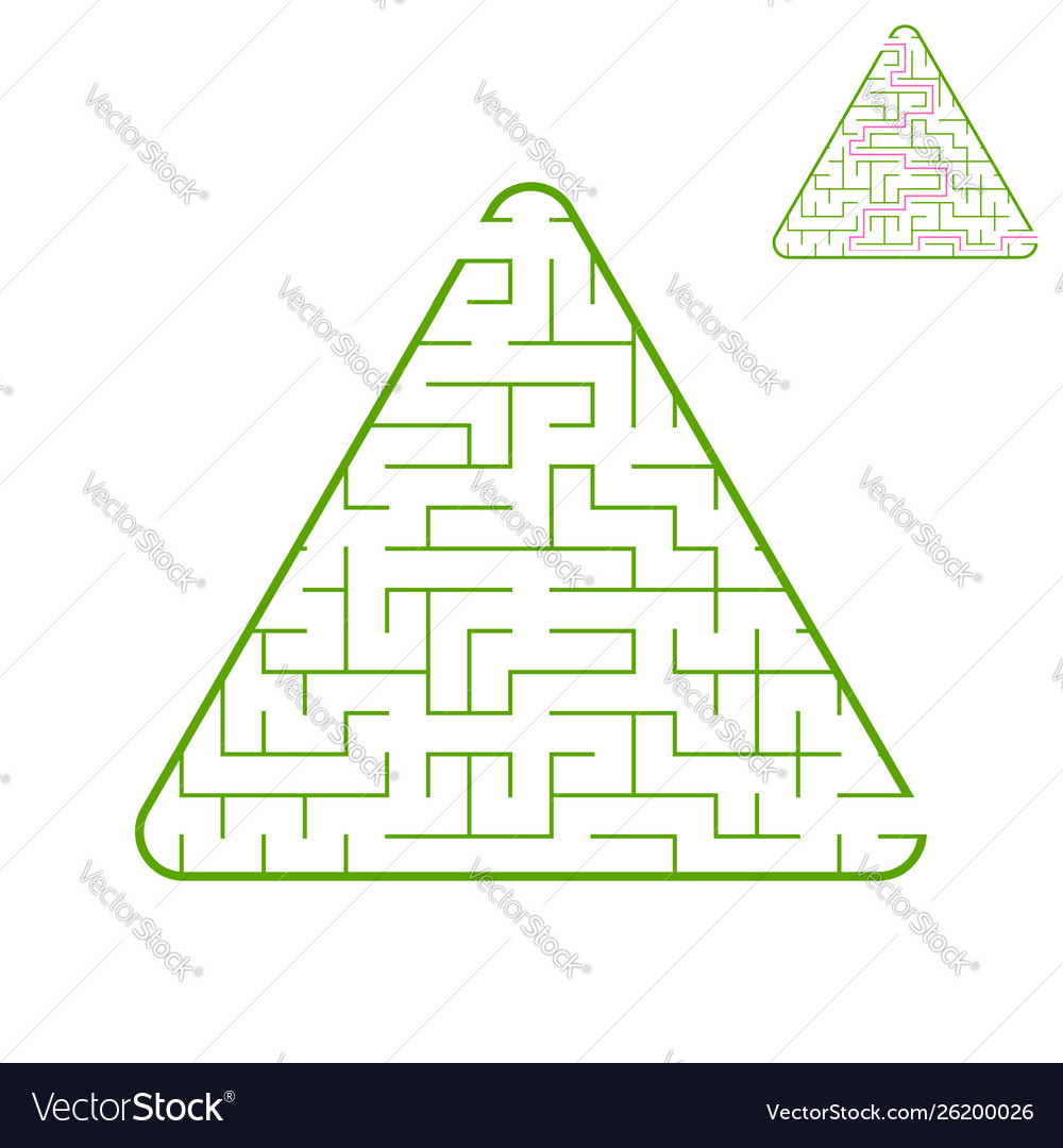 Color triangular labyrinth an interesting Vector Image Color triangular labyrinth an interesting Vector Image