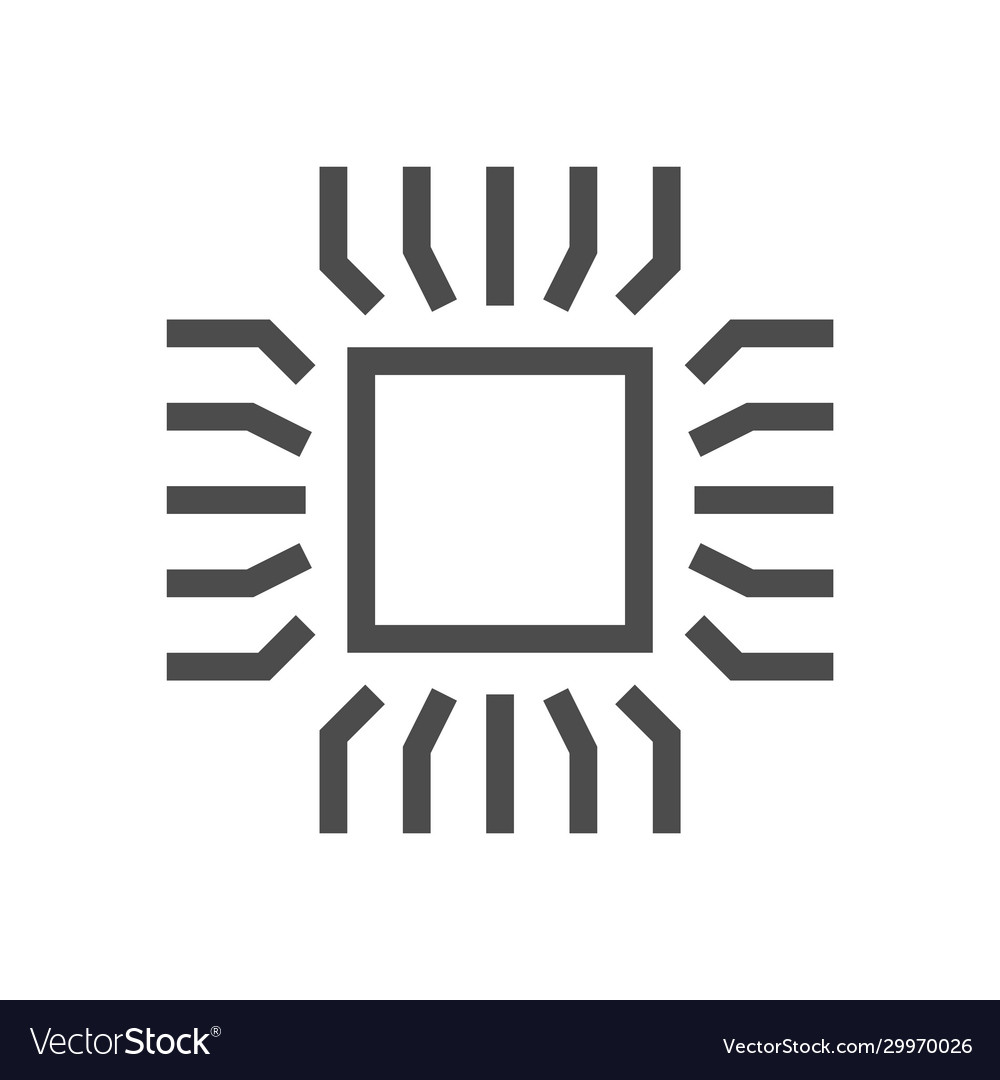 Computer chip icon Royalty Free Vector Image - VectorStock
