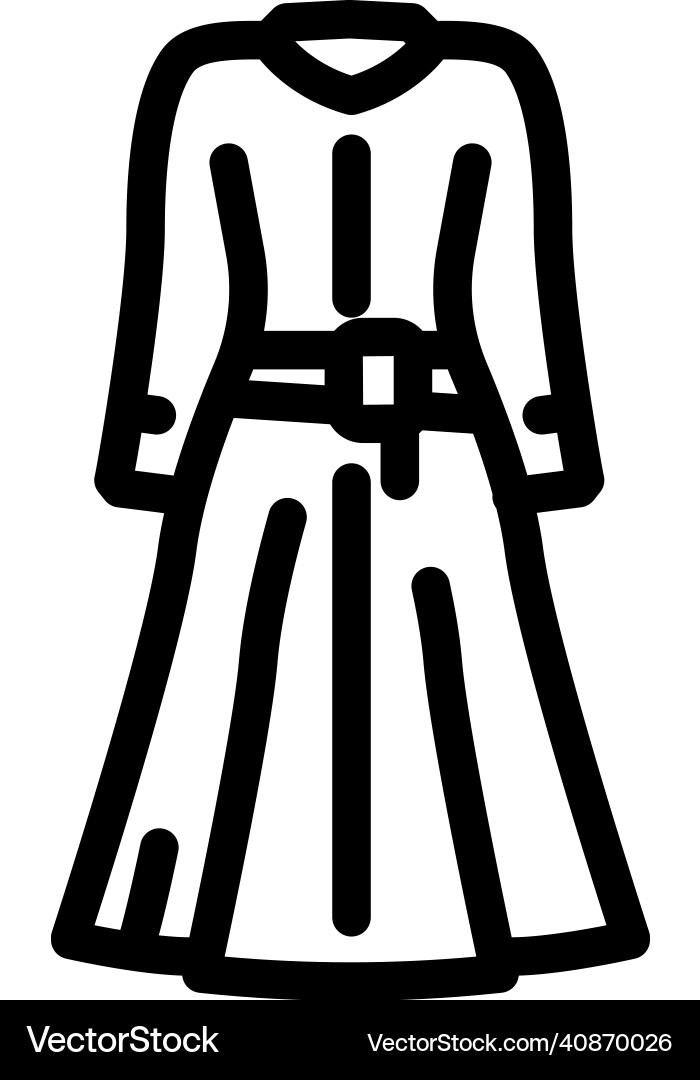 Dresses workwear line icon Royalty Free Vector Image