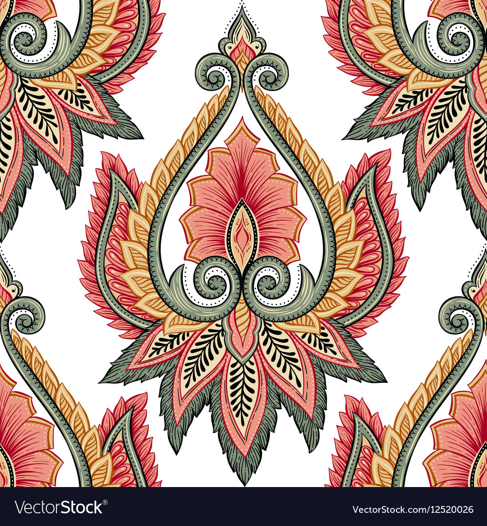 Ethnic Floral Pattern Royalty Free Vector Image 