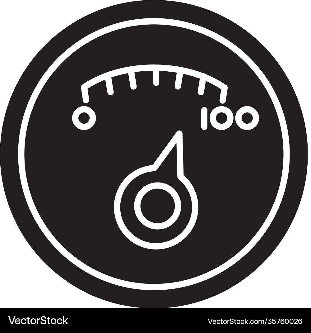 Gauge measure silhouettes style icon Royalty Free Vector