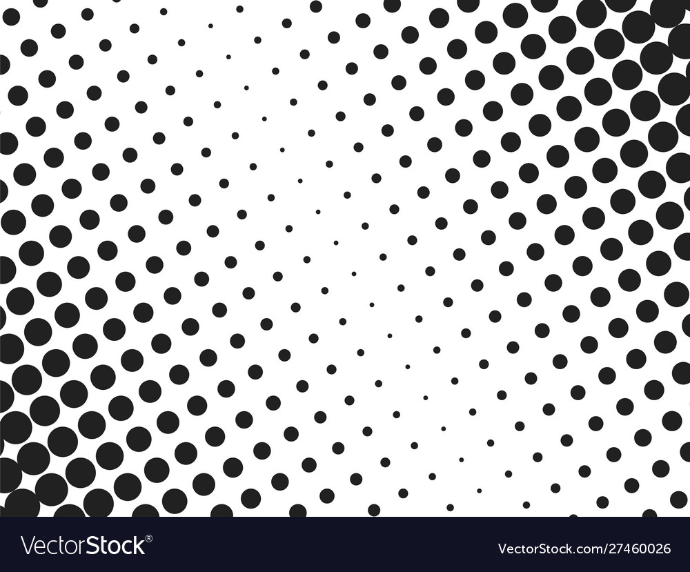 Halftone circles dots transition pattern Vector Image
