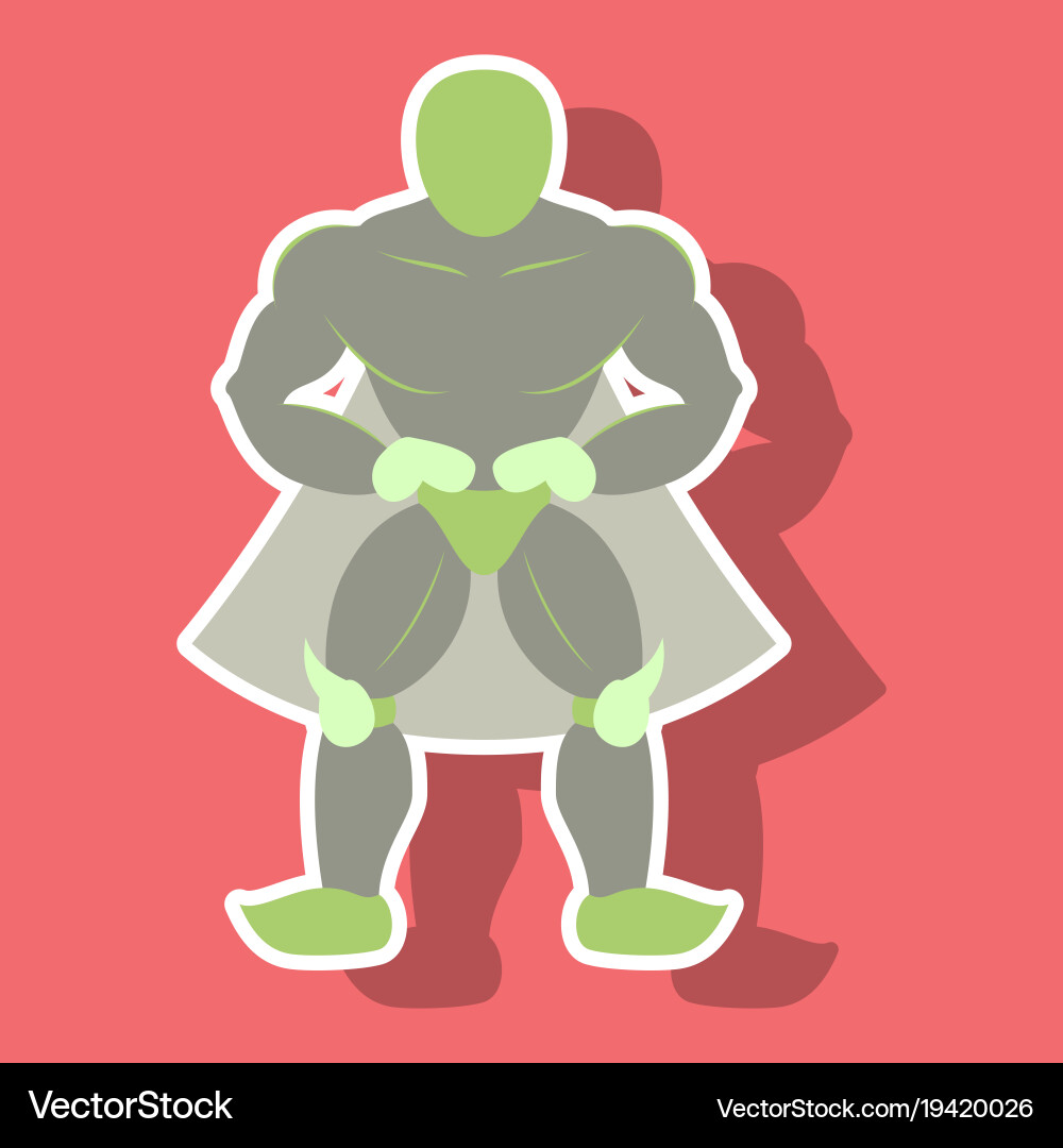 Man superhero standing icon Royalty Free Vector Image