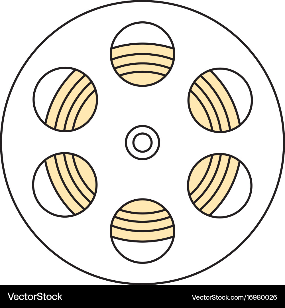 Movie reel symbol Royalty Free Vector Image - VectorStock