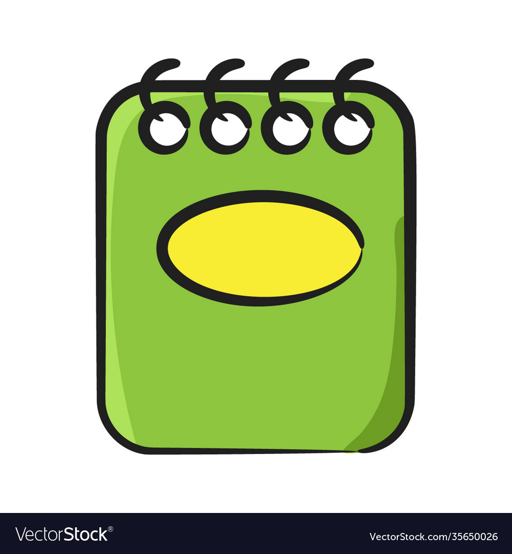 Notepad Royalty Free Vector Image - VectorStock