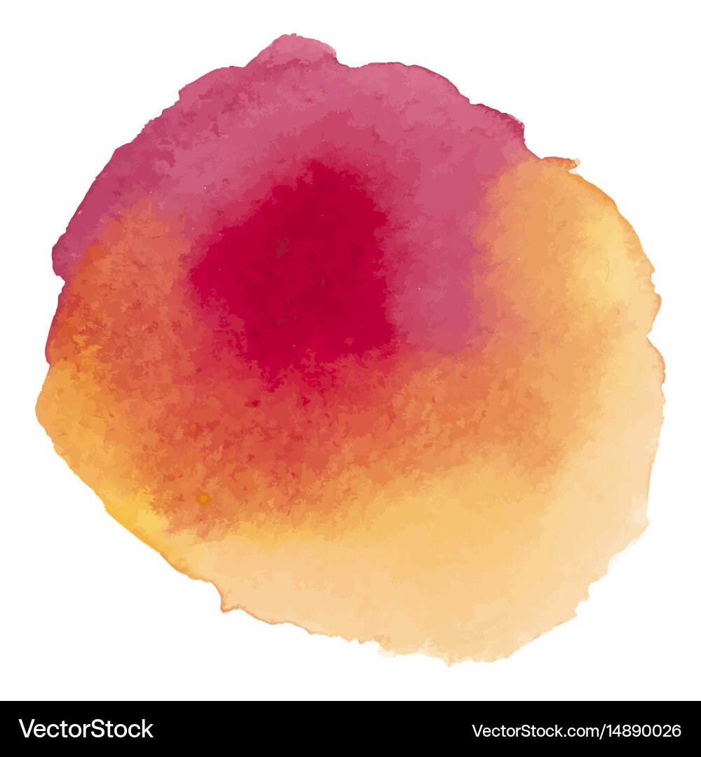 Round watercolor stains on white background Vector Image