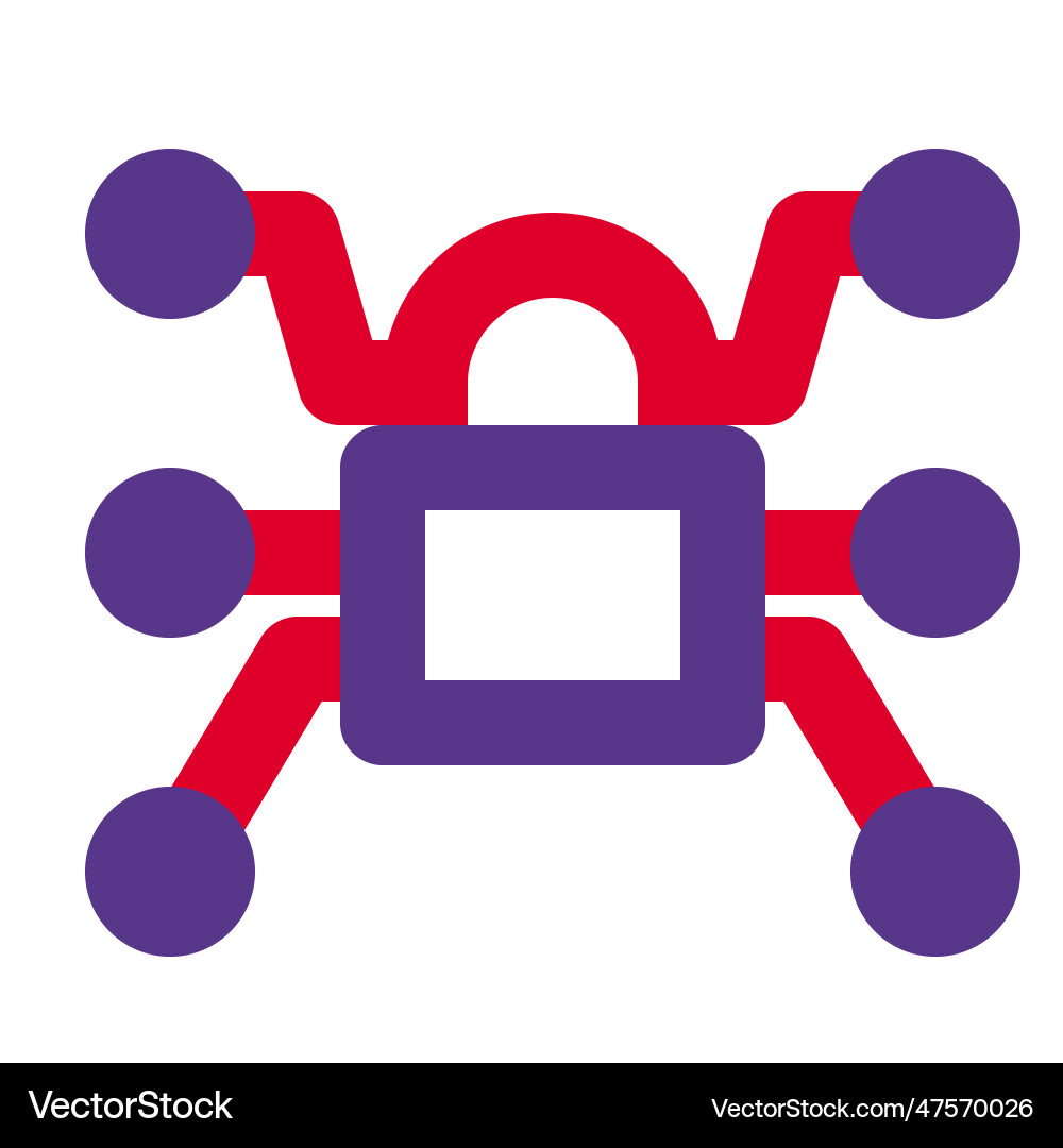 Smart electronic lock with advanced features Vector Image