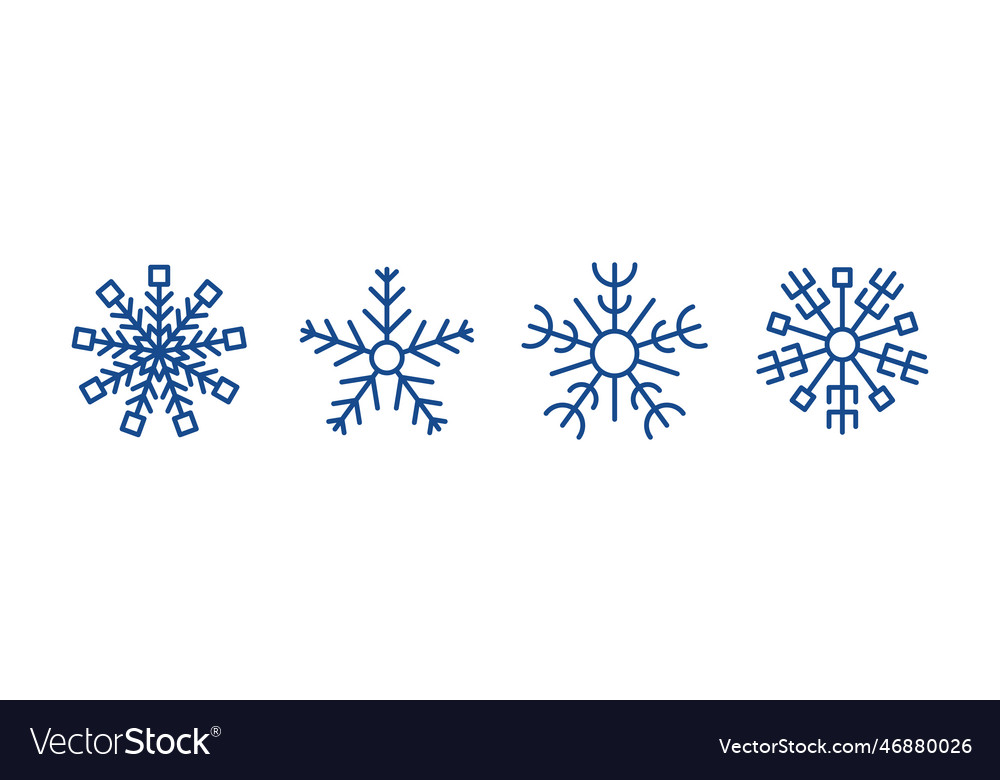Snowflakes winter collection Royalty Free Vector Image