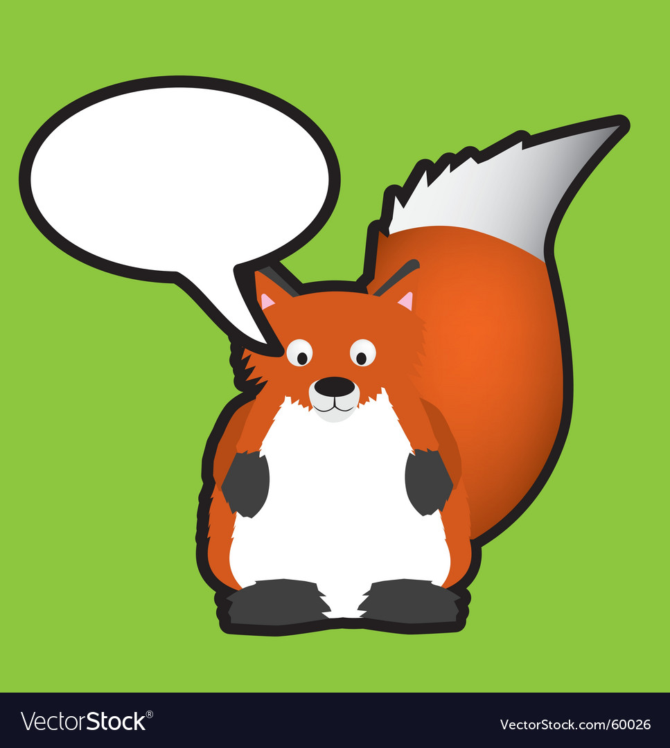 Speech fox Royalty Free Vector Image - VectorStock