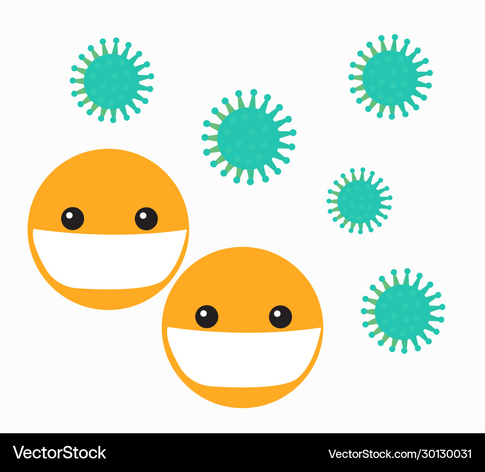 Coronavirus bacteria icon flat style 2019-ncov Vector Image
