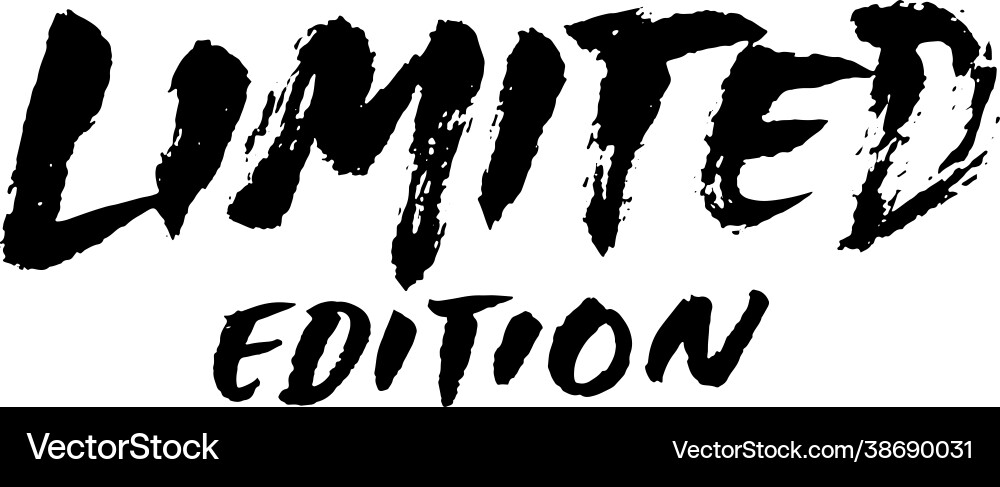 Limited edition ink handwritten lettering modern Vector Image