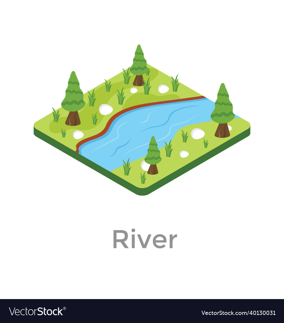 River Royalty Free Vector Image - VectorStock