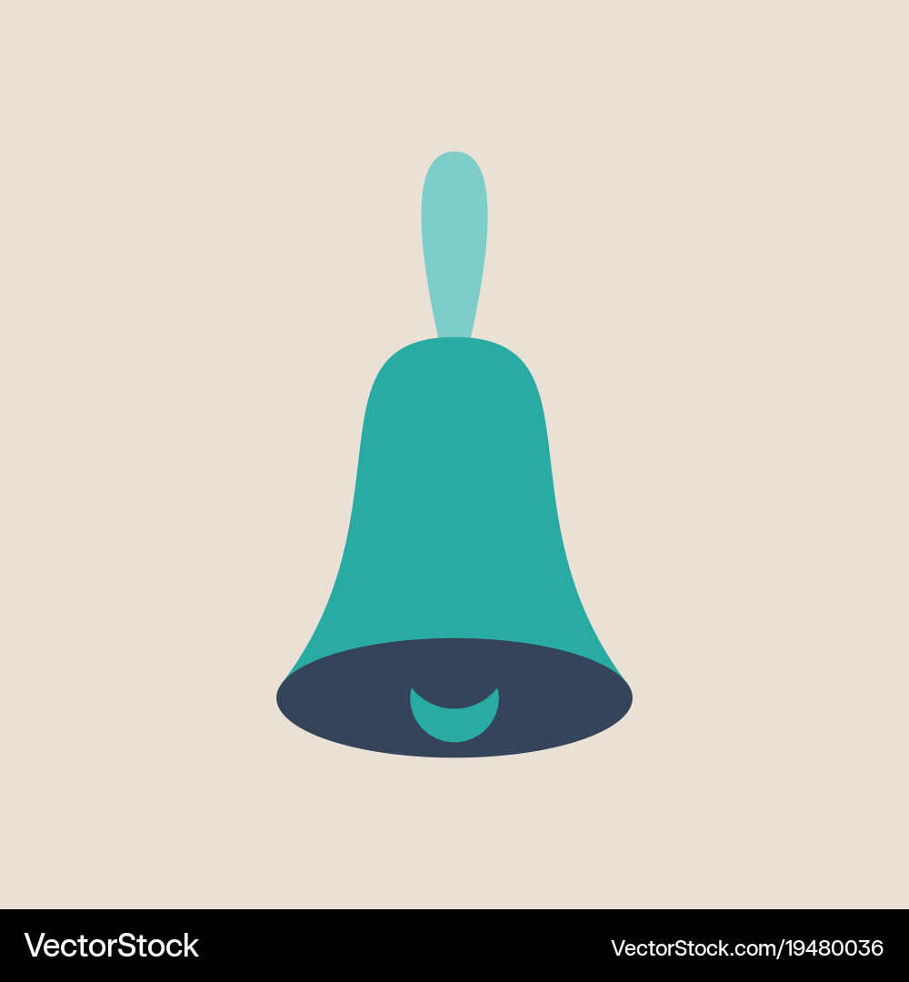 Bell icon alarm service handbell sign Royalty Free Vector