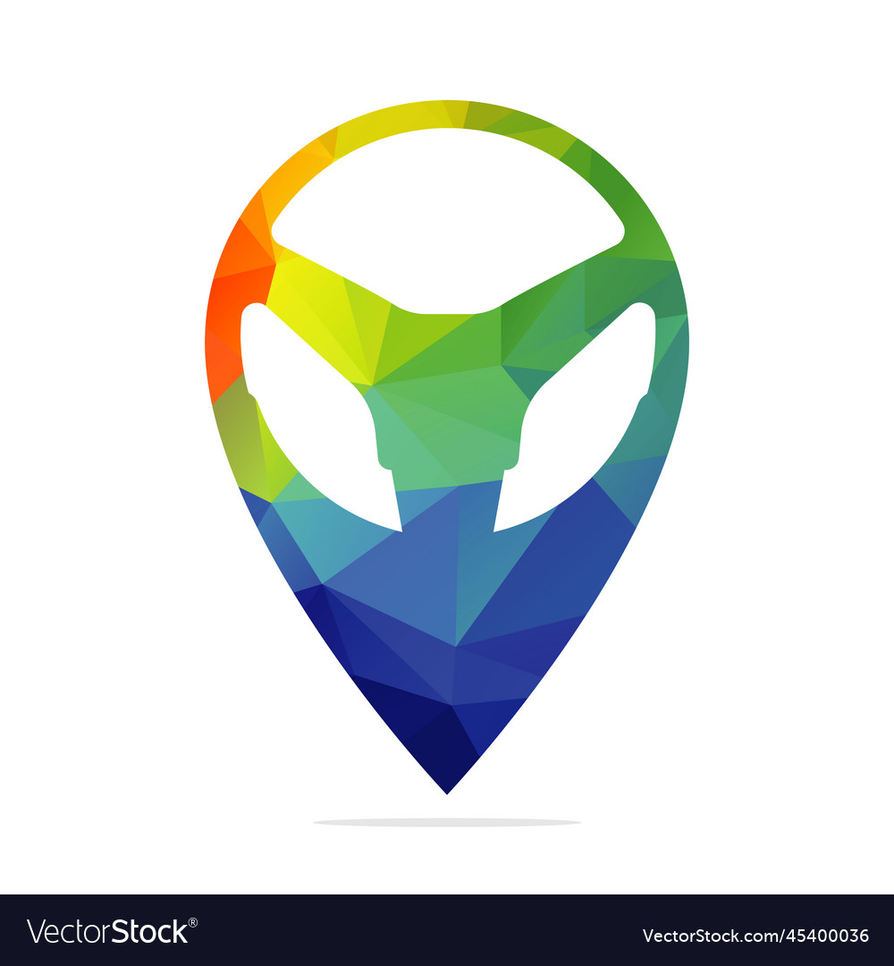 Car helm and map pointer logo combination Vector Image