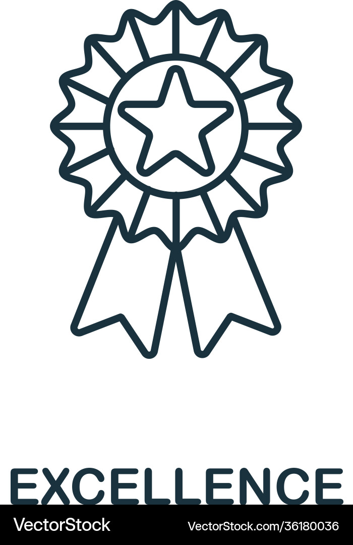 Excellence icon from life skills collection Vector Image