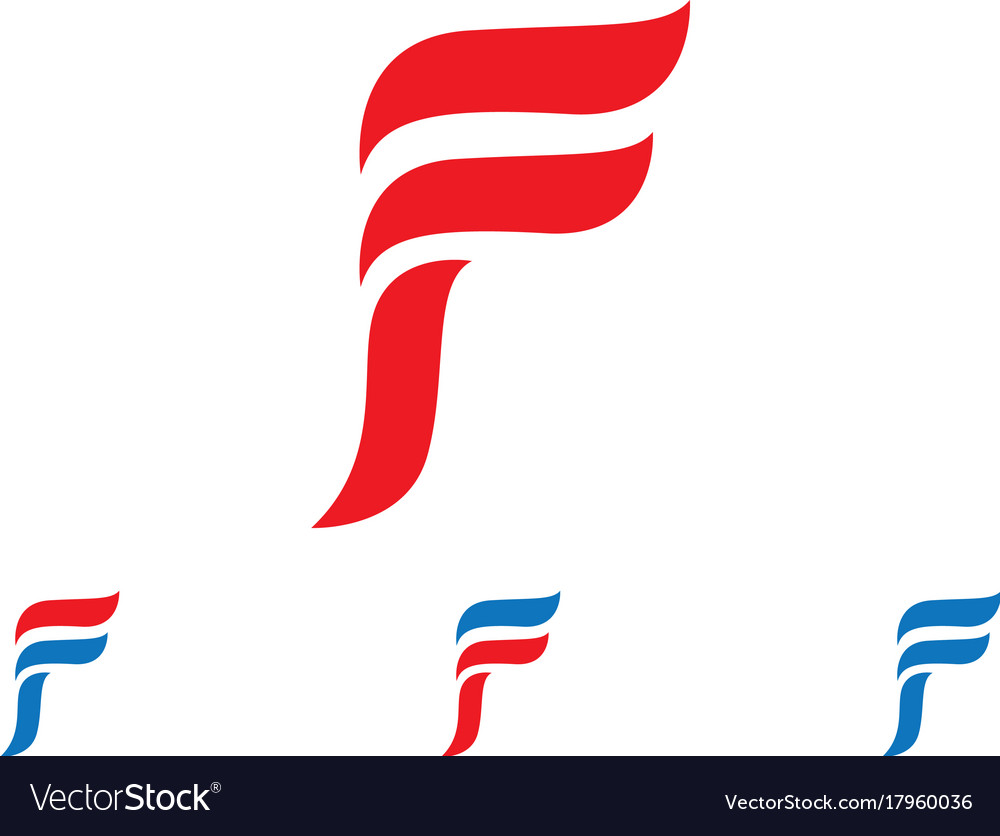 F letter logo and symbols template icons Vector Image