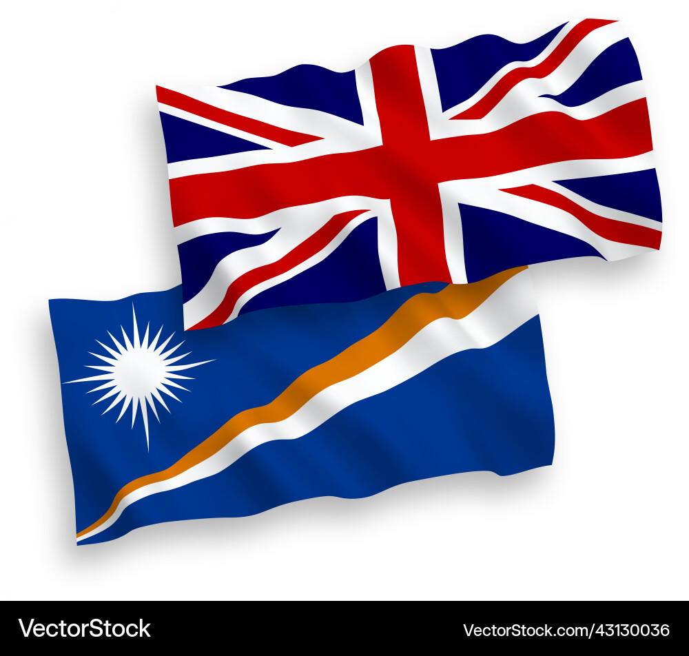 Flags of great britain and republic Royalty Free Vector