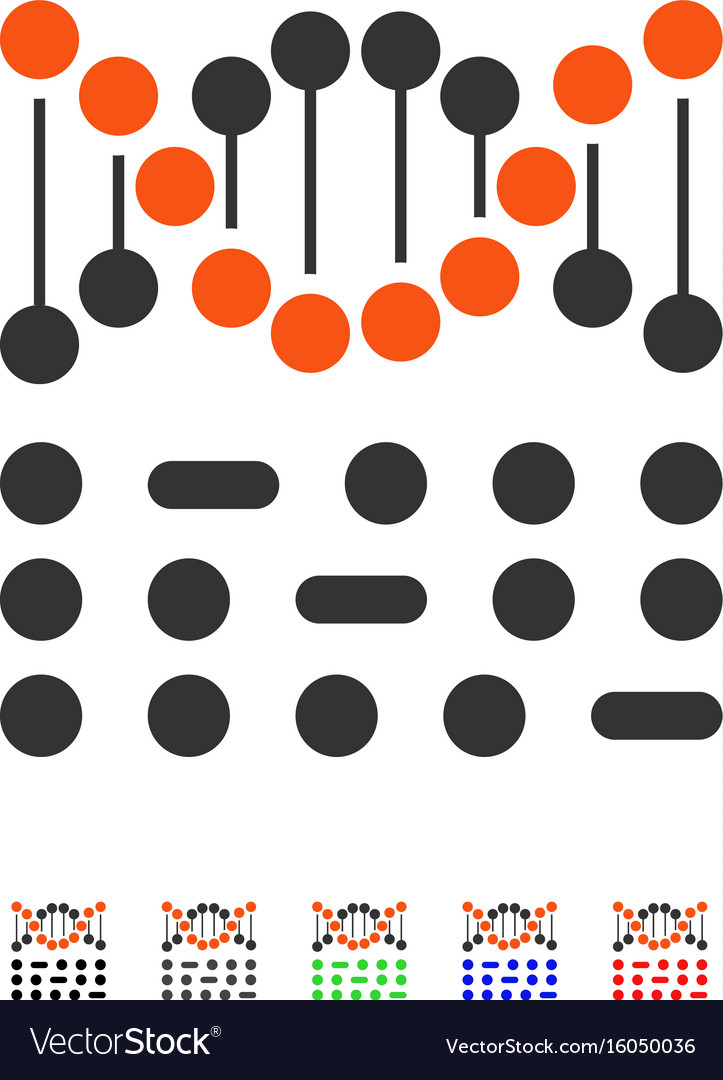 Genetic code flat icon Royalty Free Vector Image