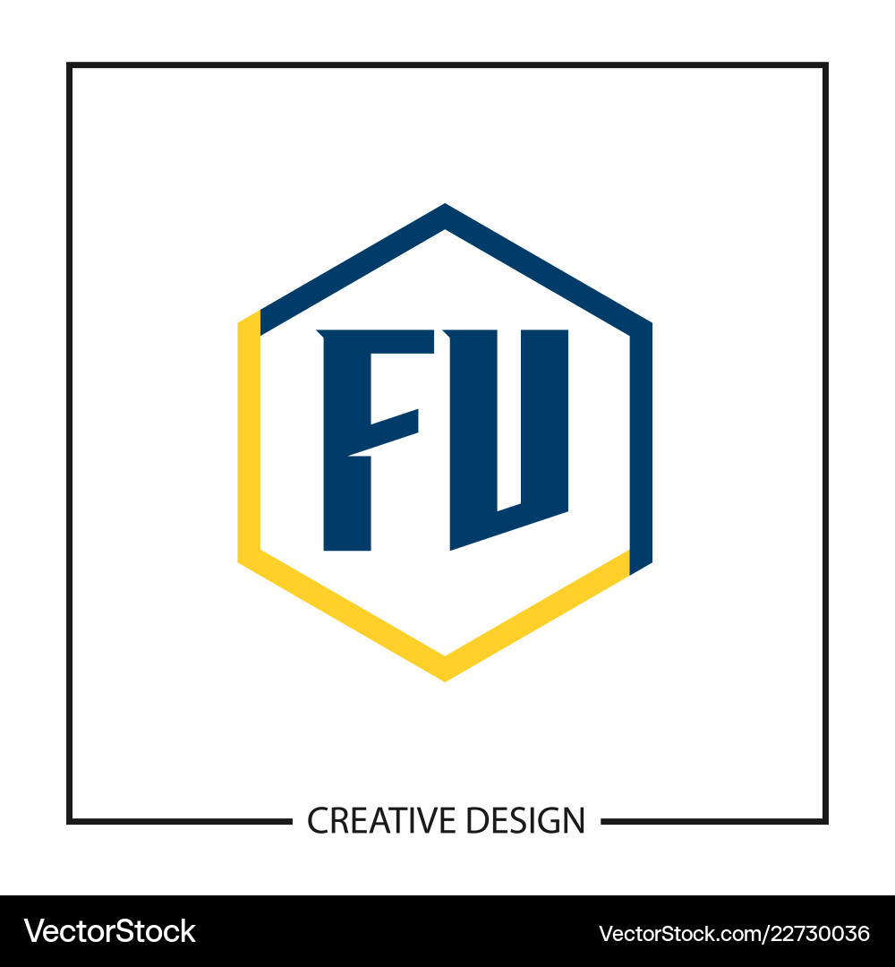 Initial letter fv logo template design Royalty Free Vector