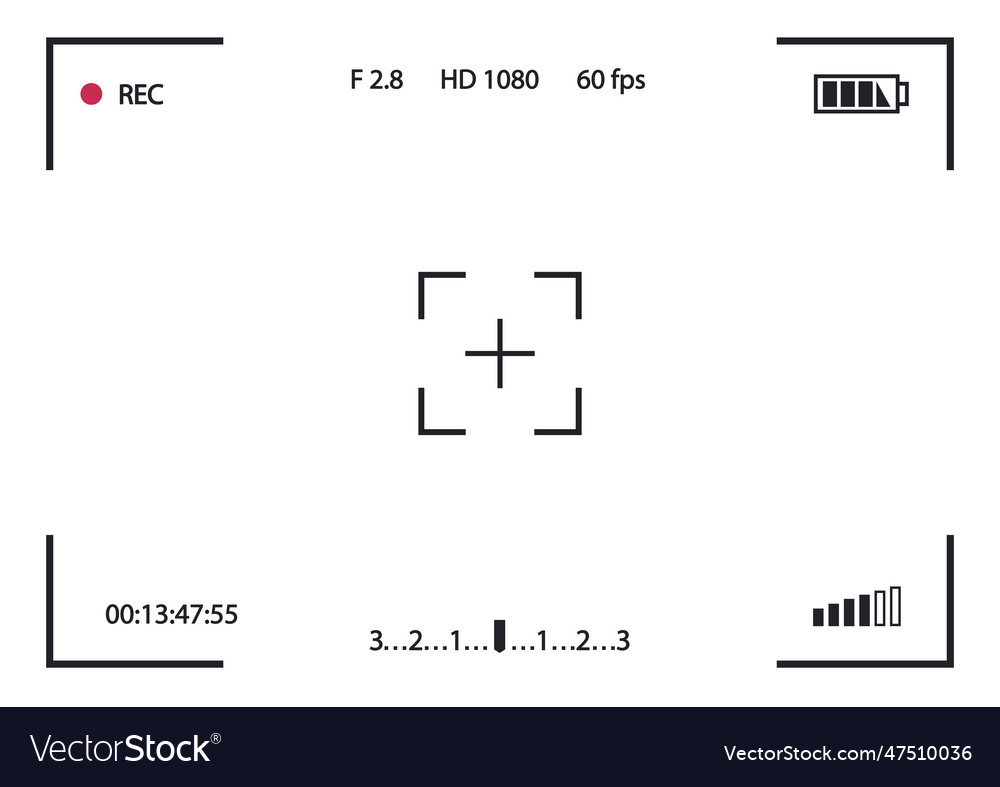 Record frame camera Royalty Free Vector Image - VectorStock