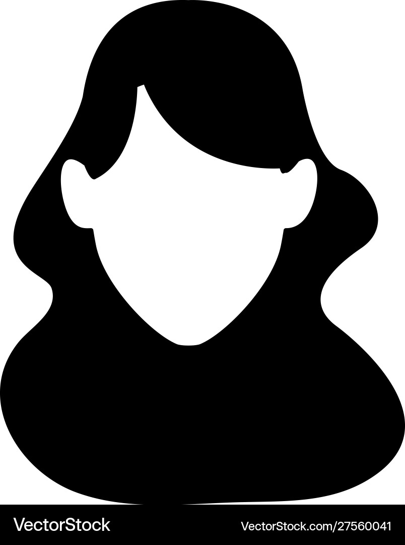 Avatar woman face icon flat design Royalty Free Vector Image