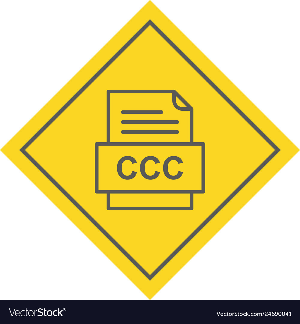 Ccc file document icon Royalty Free Vector Image