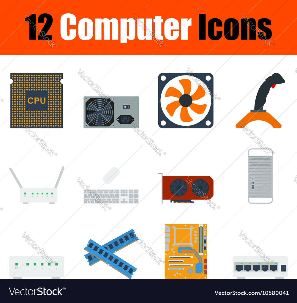 Computer icon set Royalty Free Vector Image - VectorStock