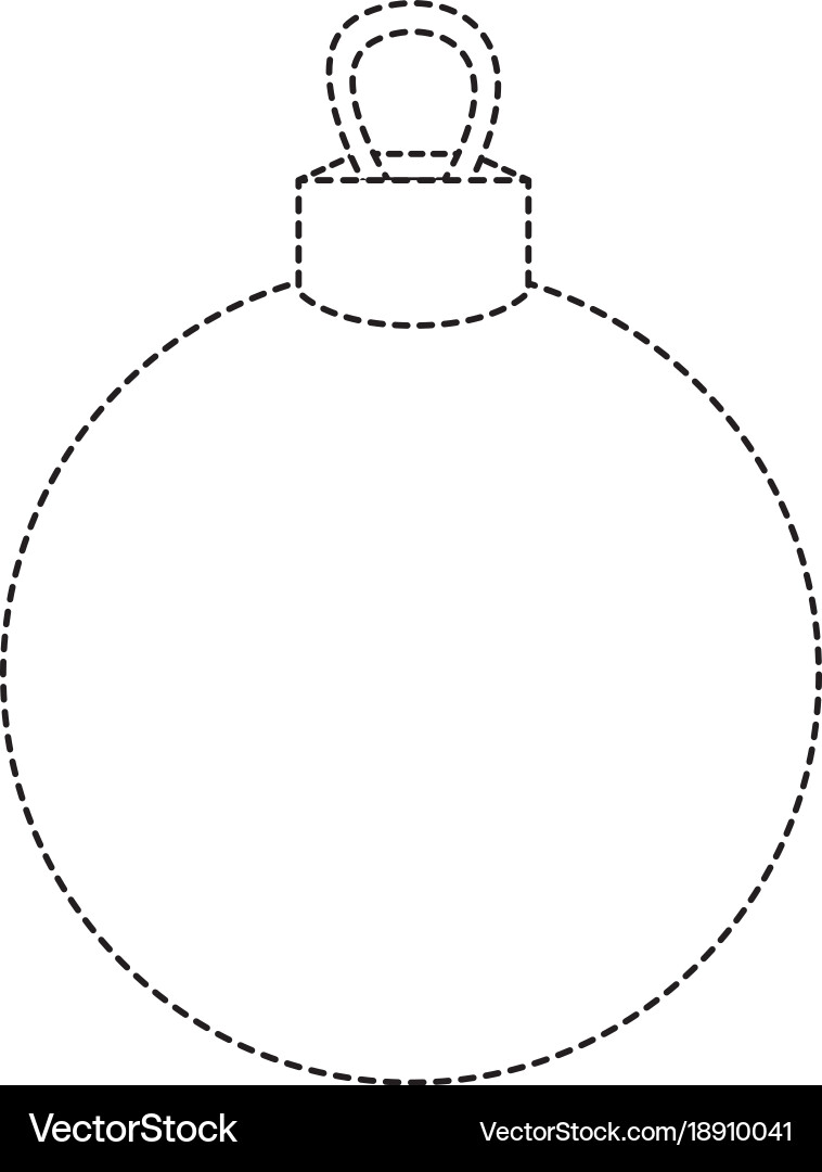 Dotted shape circle ball decoration to christmas Vector Image