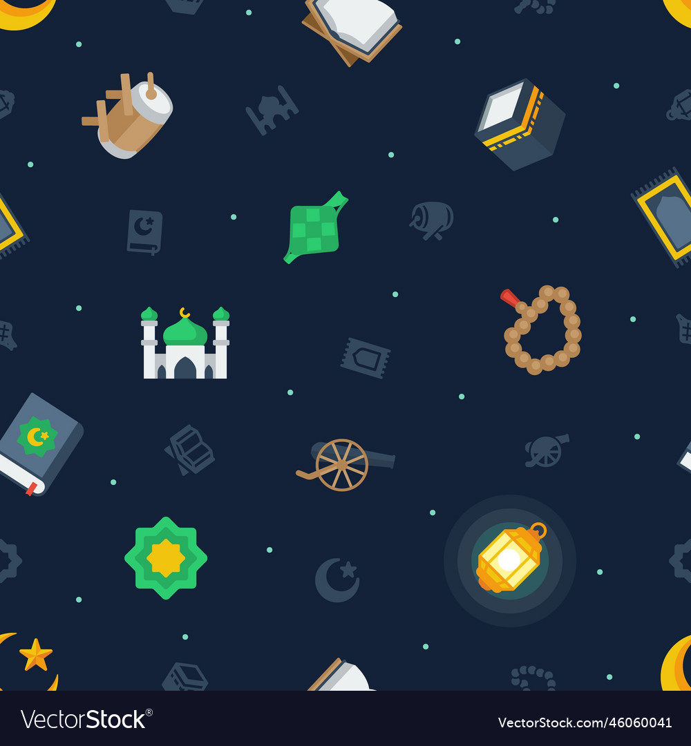 Ramadan repeatable pattern Royalty Free Vector Image