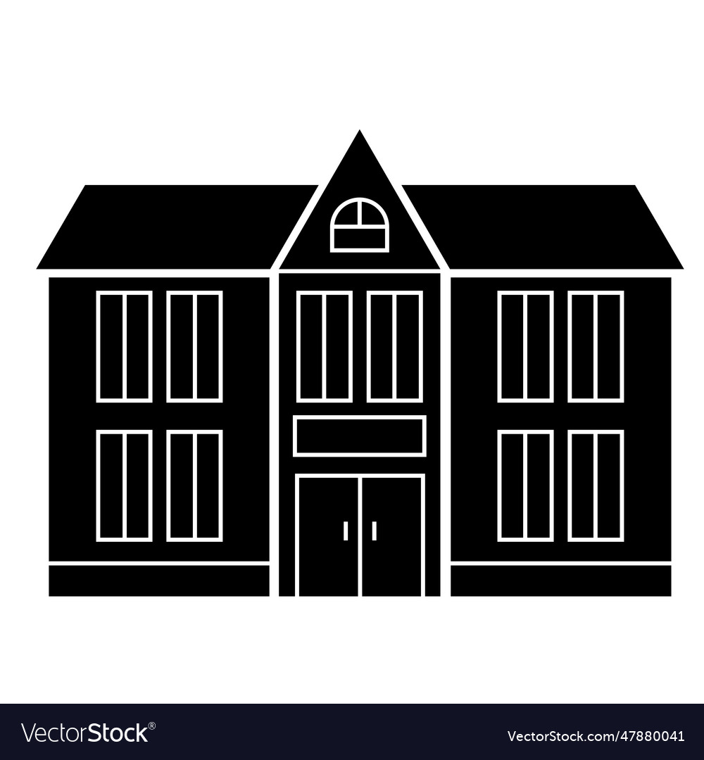 School building svg design Royalty Free Vector Image
