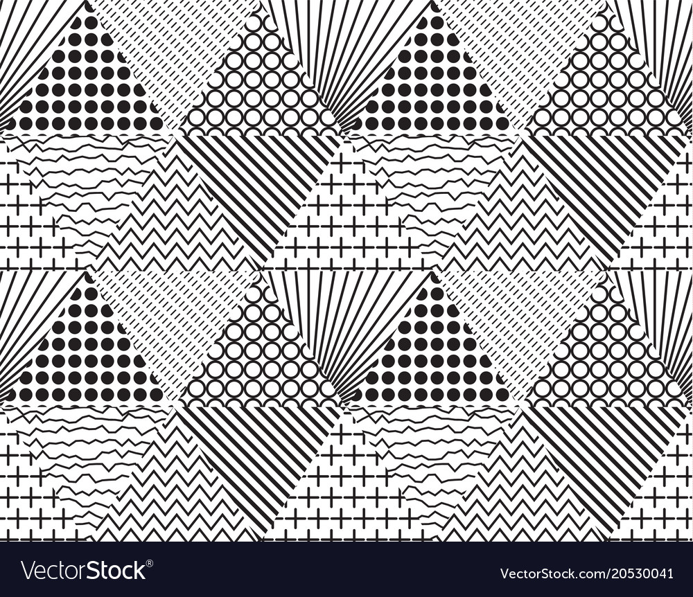 Seamless pattern consisting of abstract triangles Vector Image