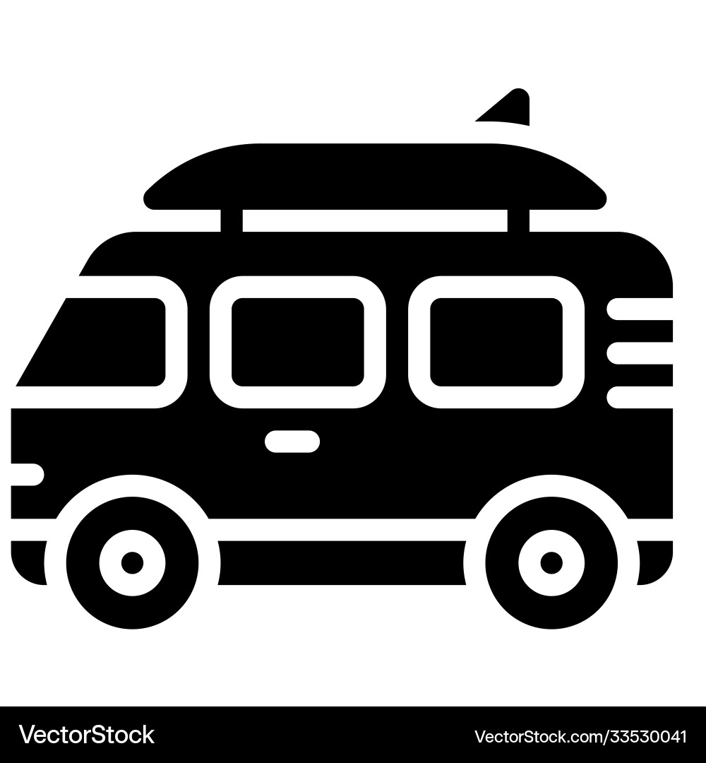 Surf van icon summer vacation related Royalty Free Vector