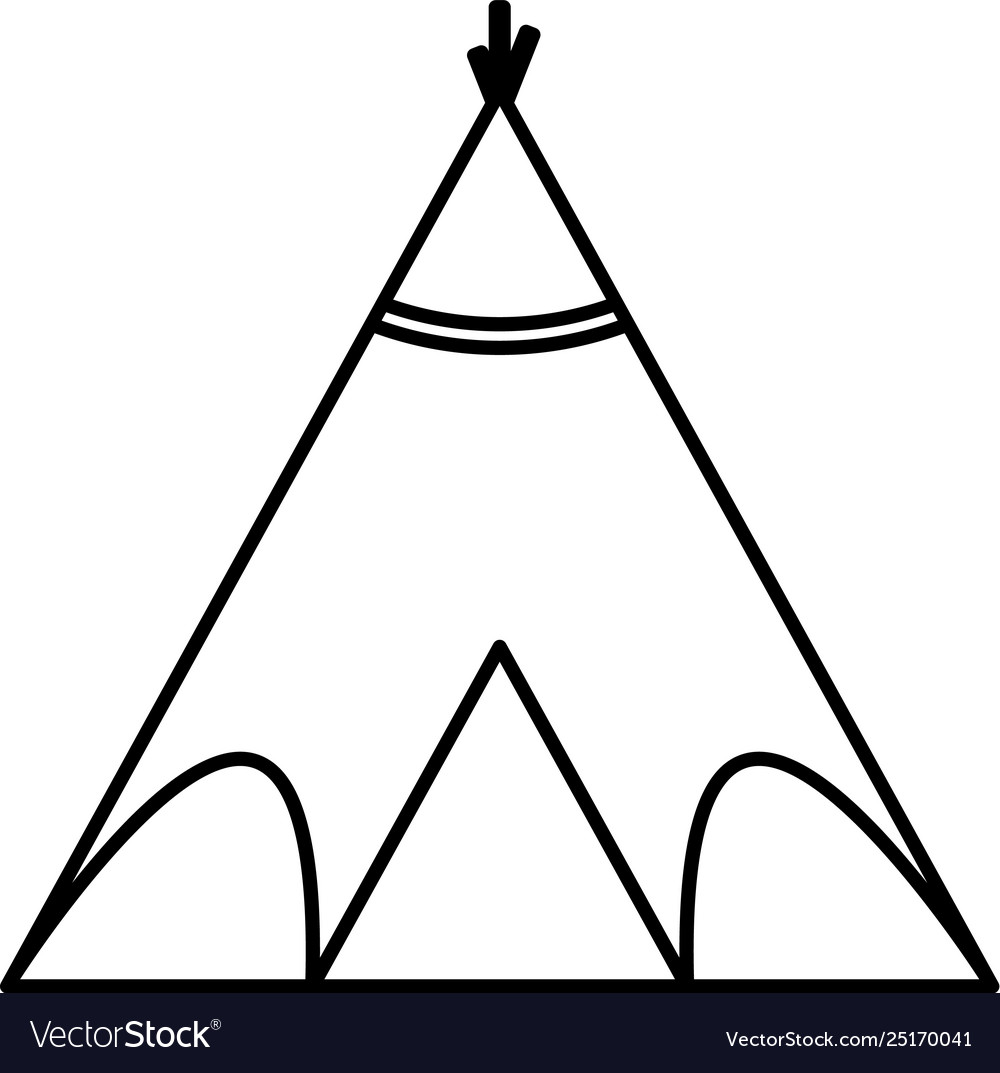 Tipi teepee eps Royalty Free Vector Image - VectorStock