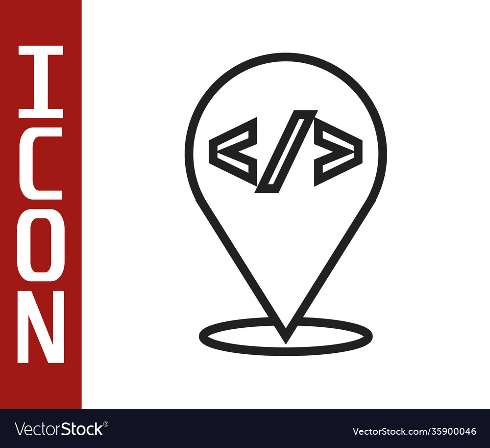 Black line web design and front end development Vector Image