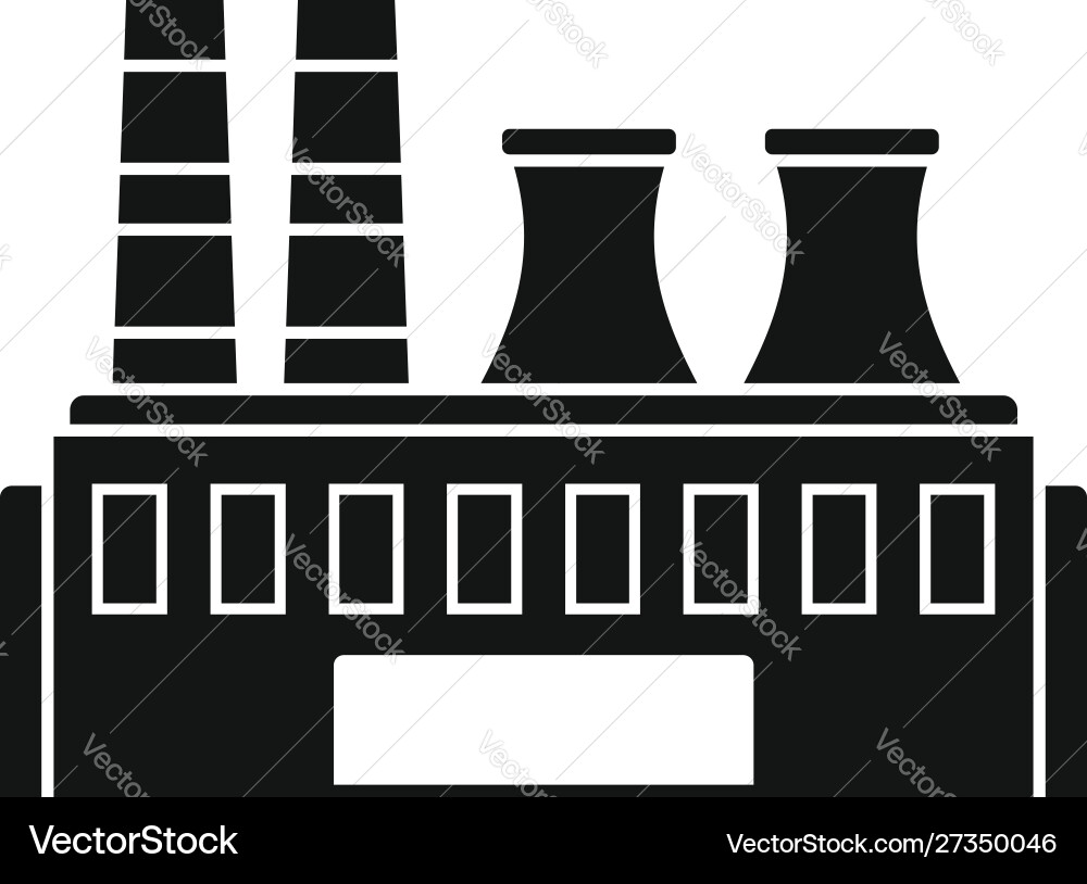 Coal industry factory icon simple style Royalty Free Vector